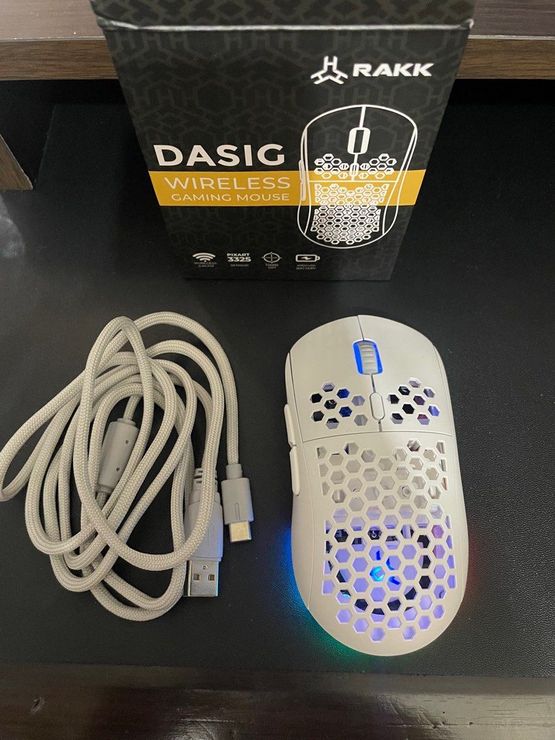 Rakk DASIG Wireless Gaming Mouse- White, Computers & Tech, Parts ...