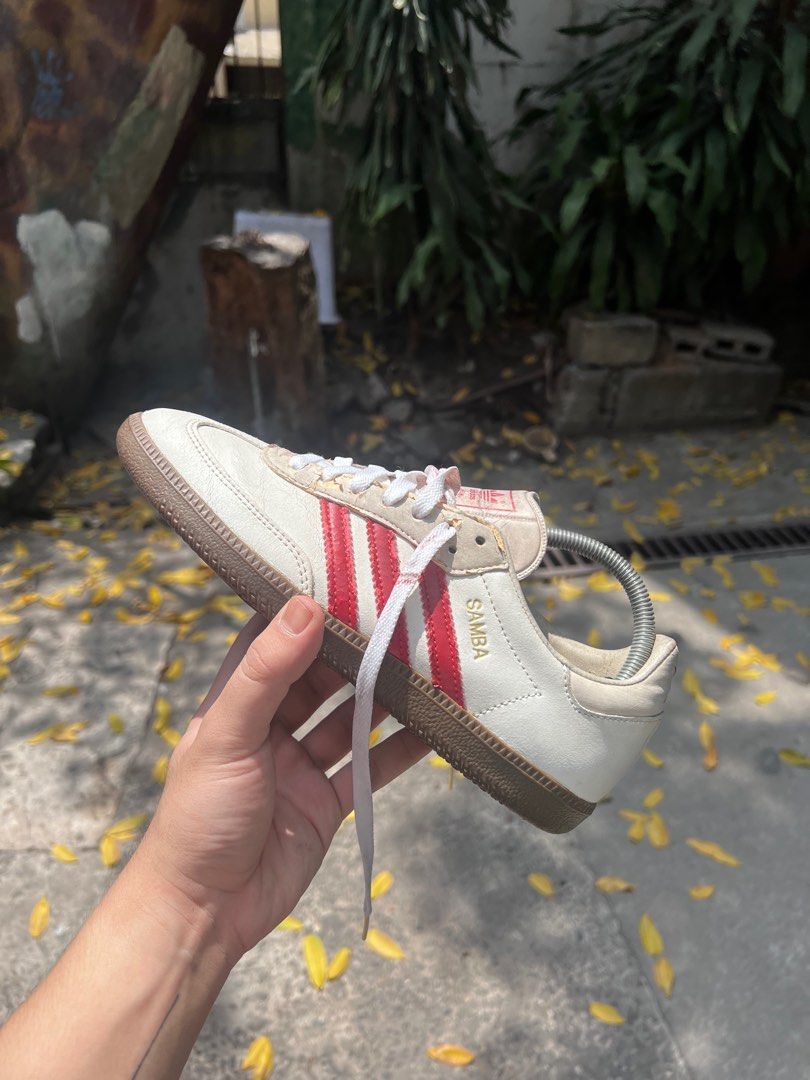 RARE Adidas Samba - Red Stripes, Men's Fashion, Footwear, Sneakers on ...