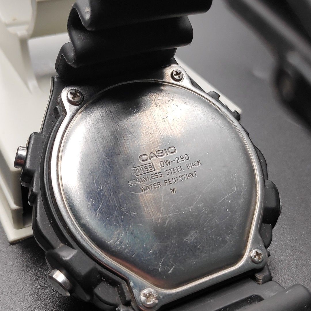 Rare Line putih Casio dw-290 vintage, Men's Fashion, Watches ...