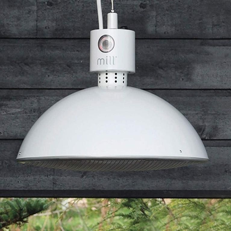 READY STOCK! Mill 99499 Hanging Carbon Patio Heater, 1500W, Light Grey ...