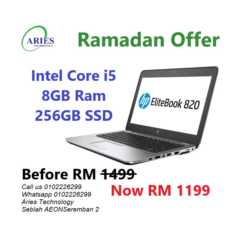 Refurbish Laptop Intel Core i5, 8GB Ram, 256GB SSD only in Aries Technology Seremban 2 ...