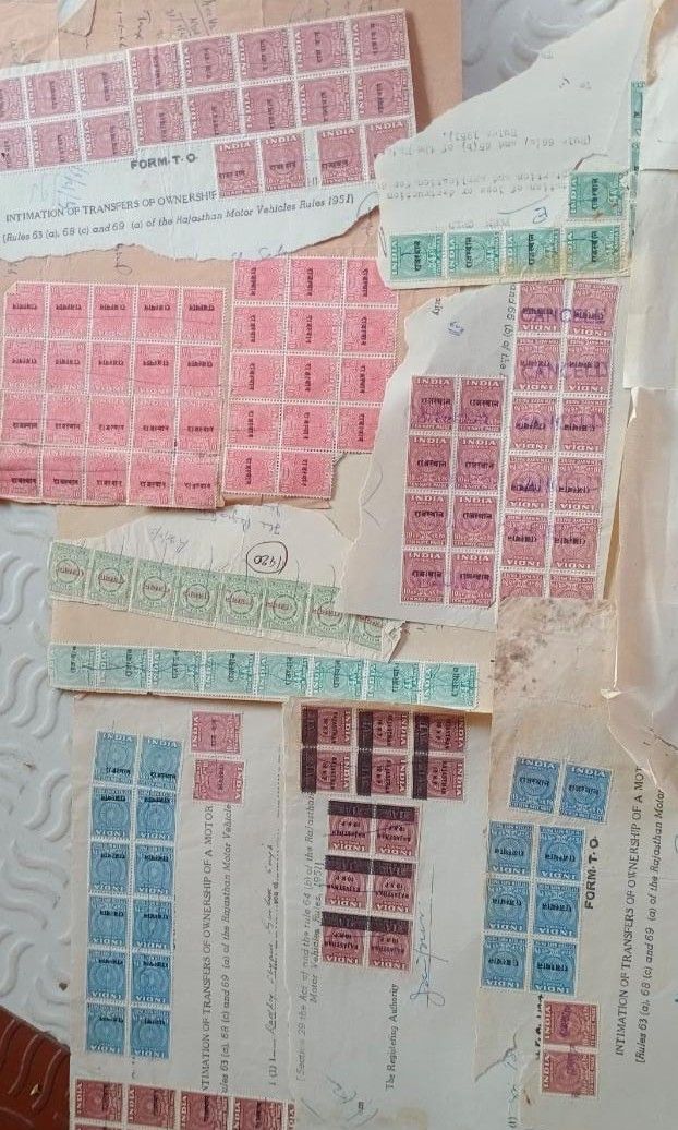 REVENUE STAMP British India / India Mostly Rajasthan Random Selection ...