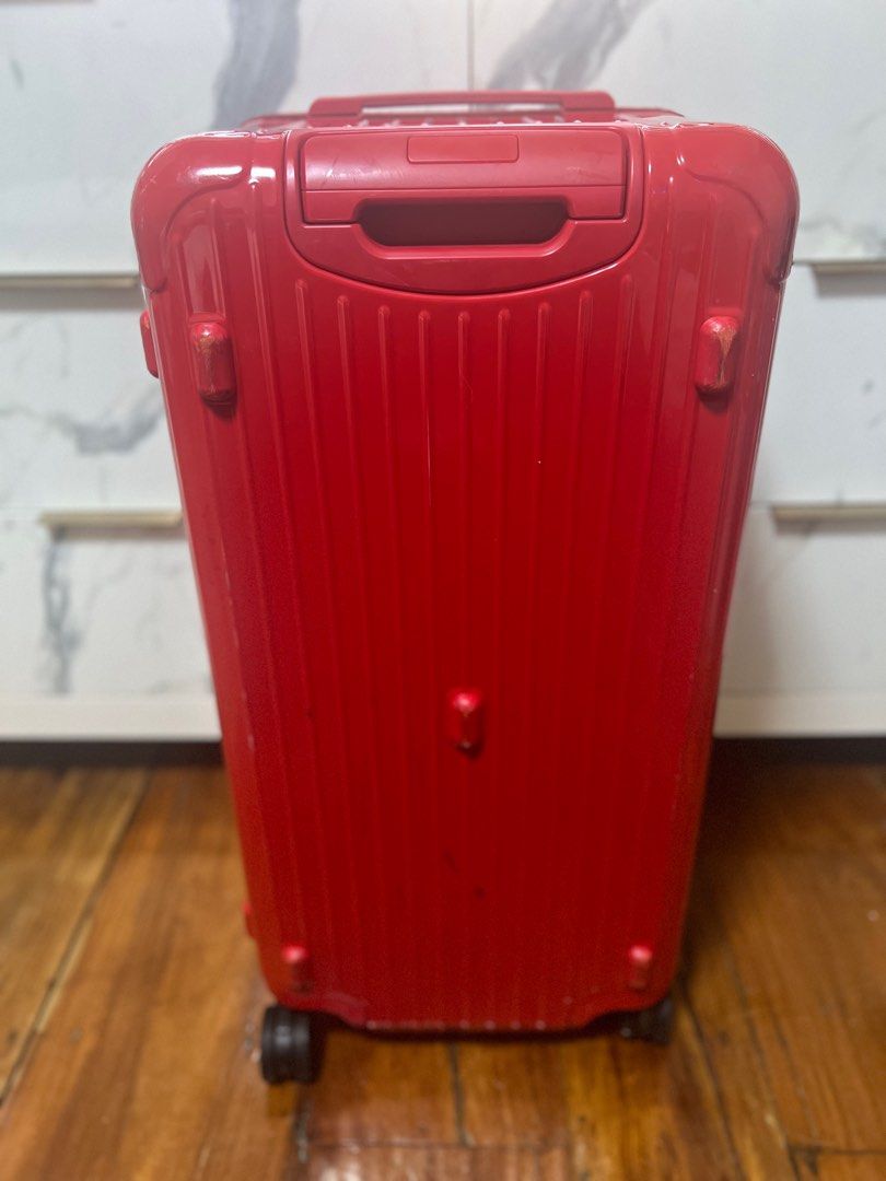 Rimowa Essential Trunk Plus Large in Glossy Red, Hobbies & Toys, Travel ...