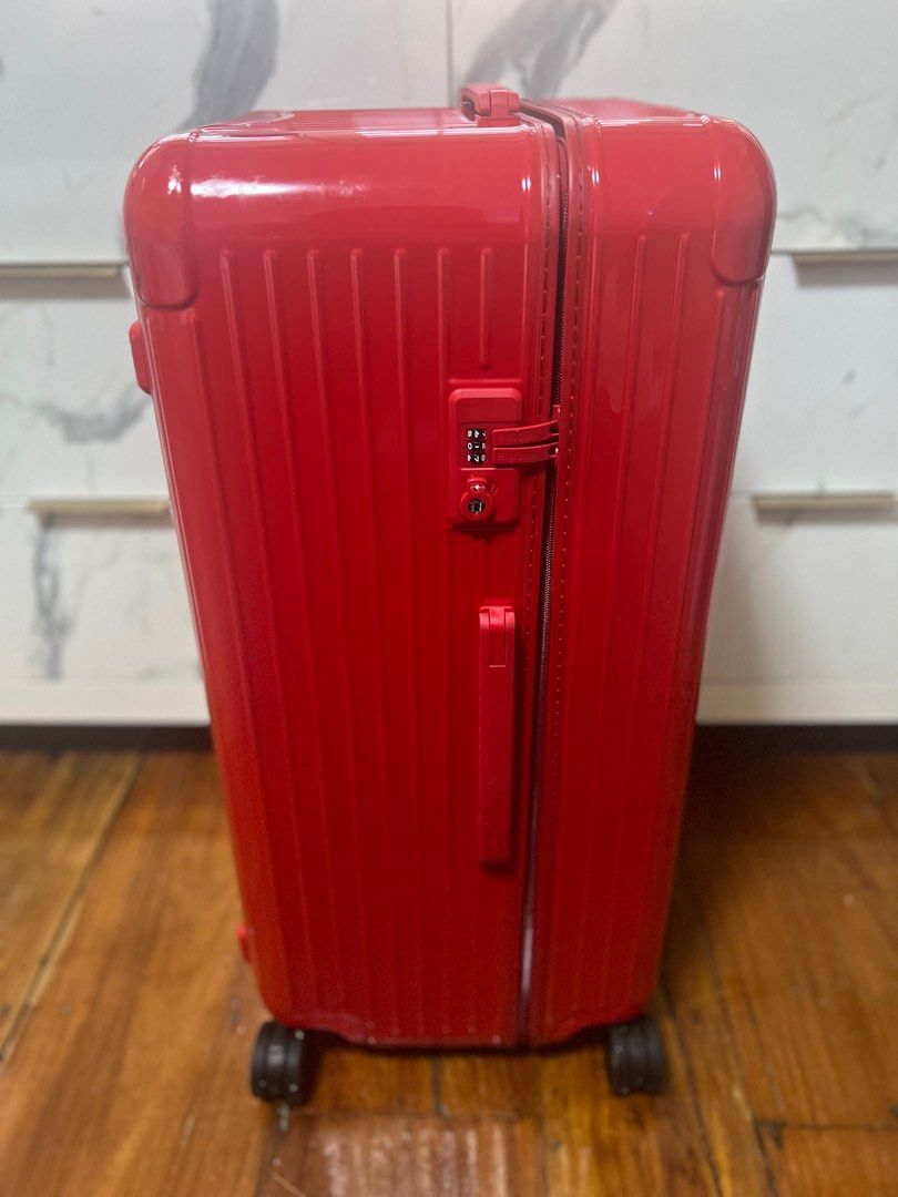Rimowa Essential Trunk Plus Large in Glossy Red, Hobbies & Toys, Travel ...