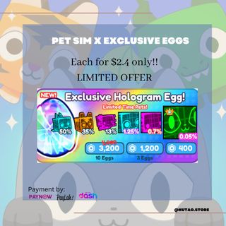 [Roblox] Pet sim x exclusive egg, Video Gaming, Gaming Accessories, In ...