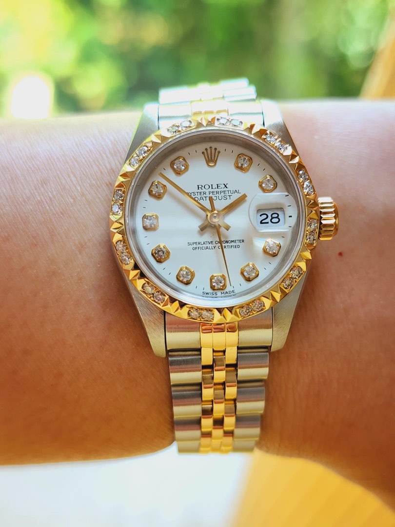 Rolex 26mm Ladies 2 Tone Jubilee Bracelet 18kt Gold Crown on Carousell