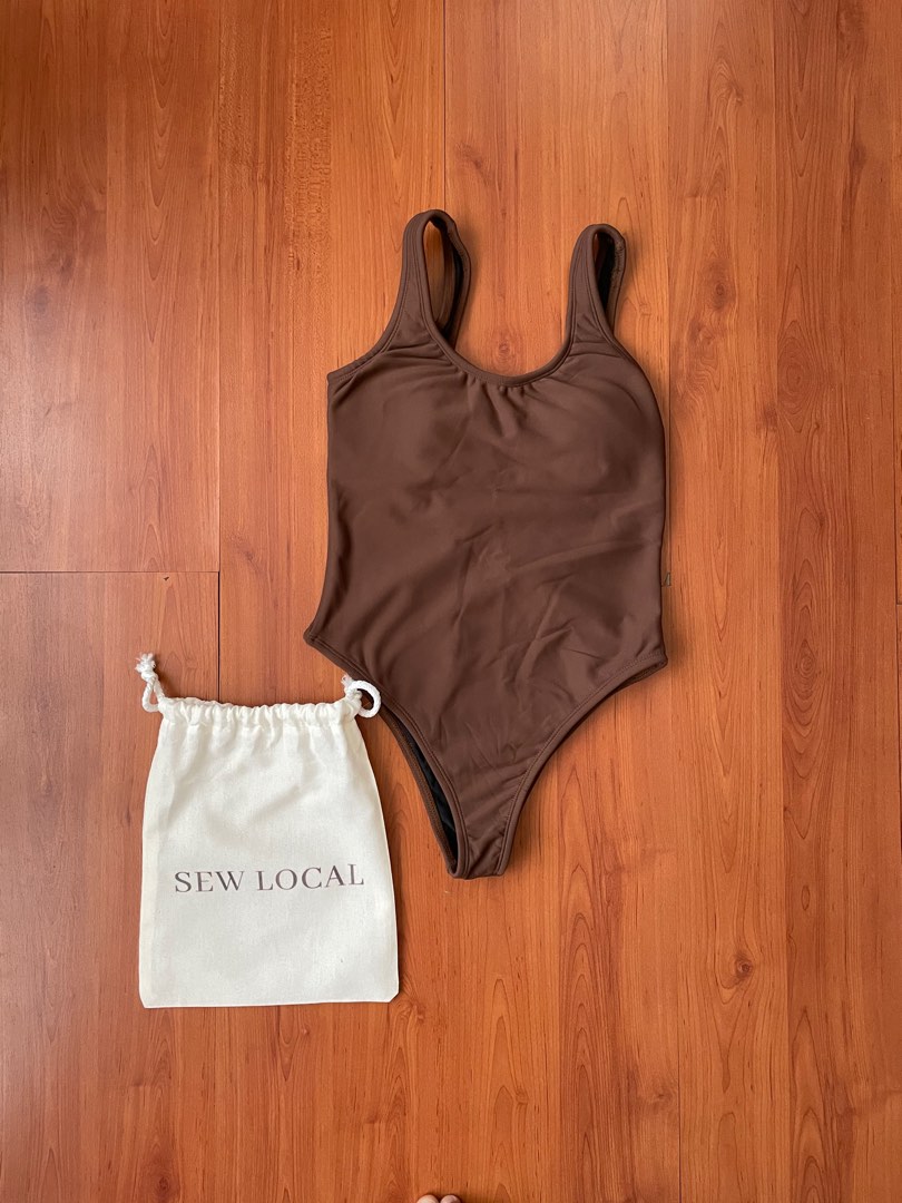 Sew Local PH Tricia - Full-piece Swimsuit in Walnut Brown on Carousell