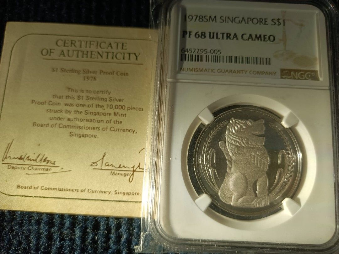 Singapore PF68 1978SM Year $1 One Dollar, Hobbies & Toys, Memorabilia & Collectibles, Currency ...
