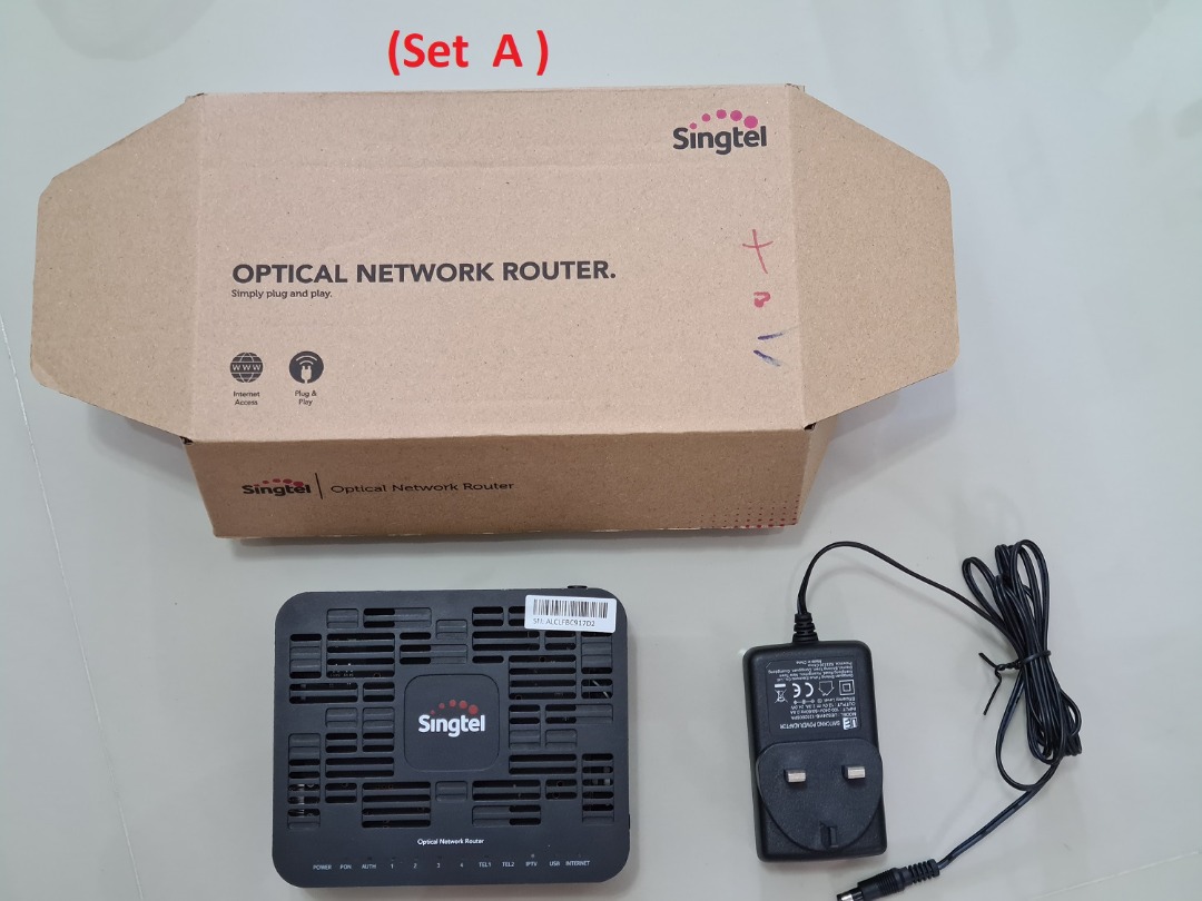 SINGTEL Optical Network Routers Set A & Set B, Computers & Tech, Parts ...