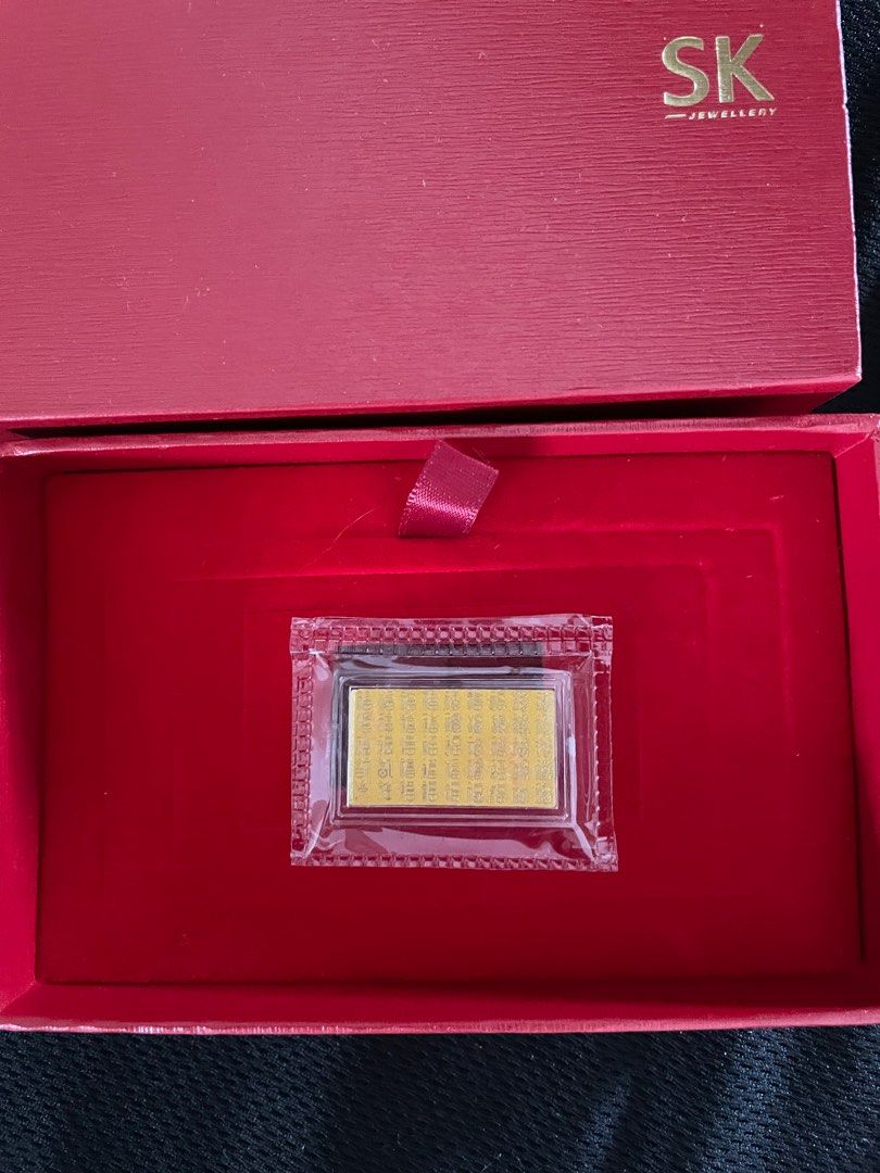 SK Gold Golden Blessing 0.1G.999 Pure Gold Bar, Luxury, Accessories on Carousell