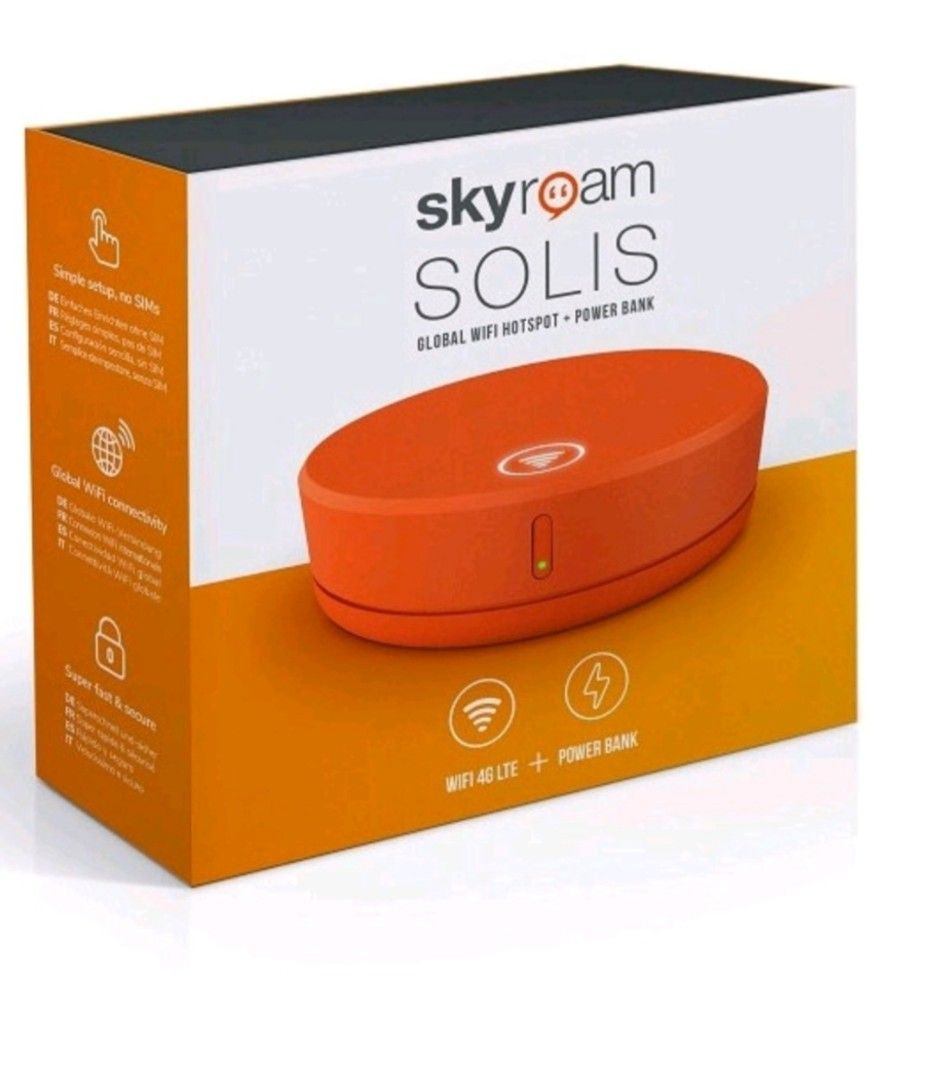 SKYROAM Solis 4G LTE Global Wifi Hotspot + Powerbank, Mobile Phones ...