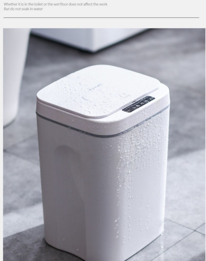 Smart trash rubbish bin - sensor activated, water resistant, battery ...