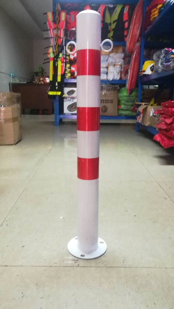 Steel Road Red-White Traffic Bollard Cone 30 inches, Commercial ...