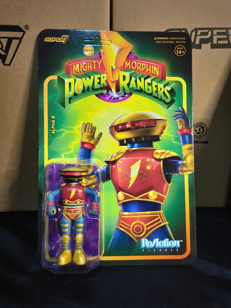 SUPER 7 MIGHTY MORPHIN POWER RANGERS ALPHA REACTION FIGURE!, Hobbies ...