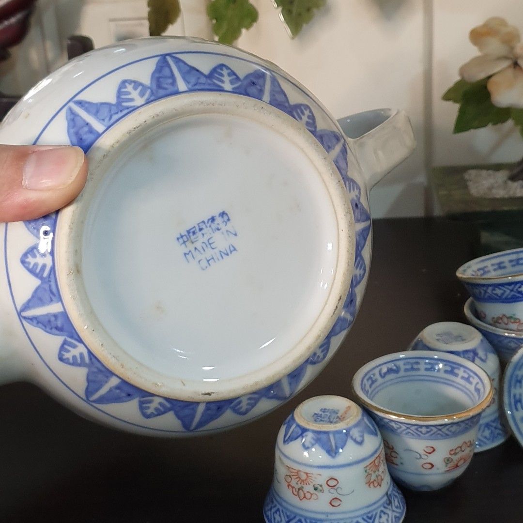 Tea set jadul mentimun, Kitchen & Appliances di Carousell