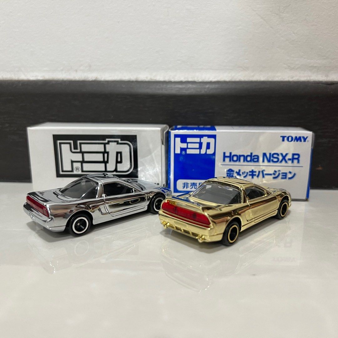 Tomica Honda NSX Silver, NSX-R Gold Plated, Hobbies & Toys, Toys & Games on Carousell