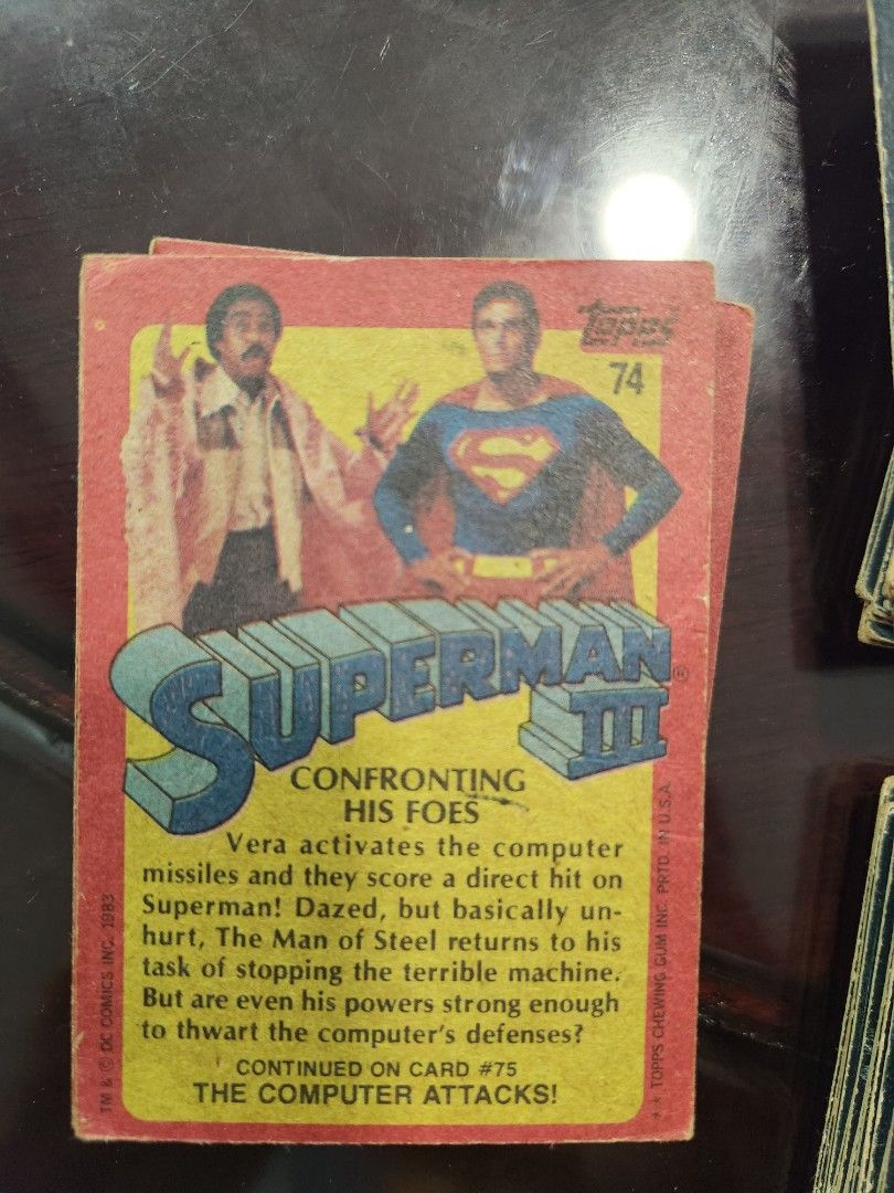 Topps Superman 3 picture cards series, Hobbies & Toys, Memorabilia ...