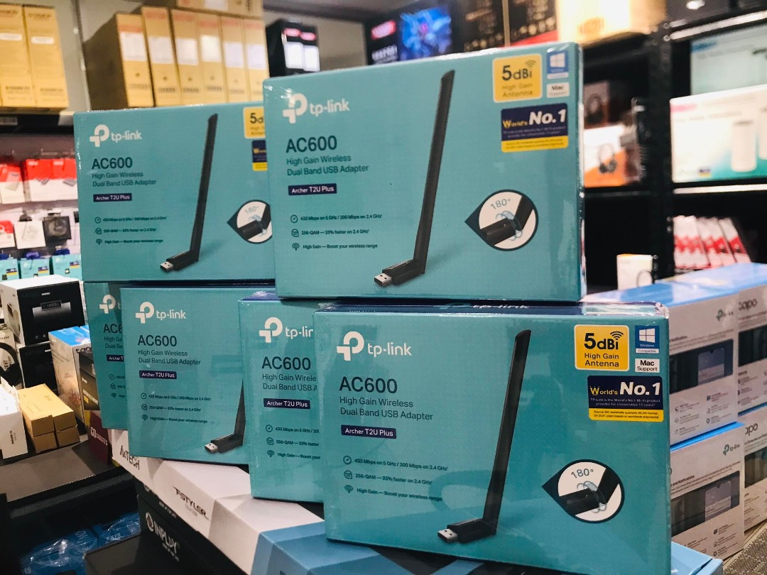 TP-Link Archer T2U Plus AC600 High Gain Wireless Dual Band USB Adapter ...