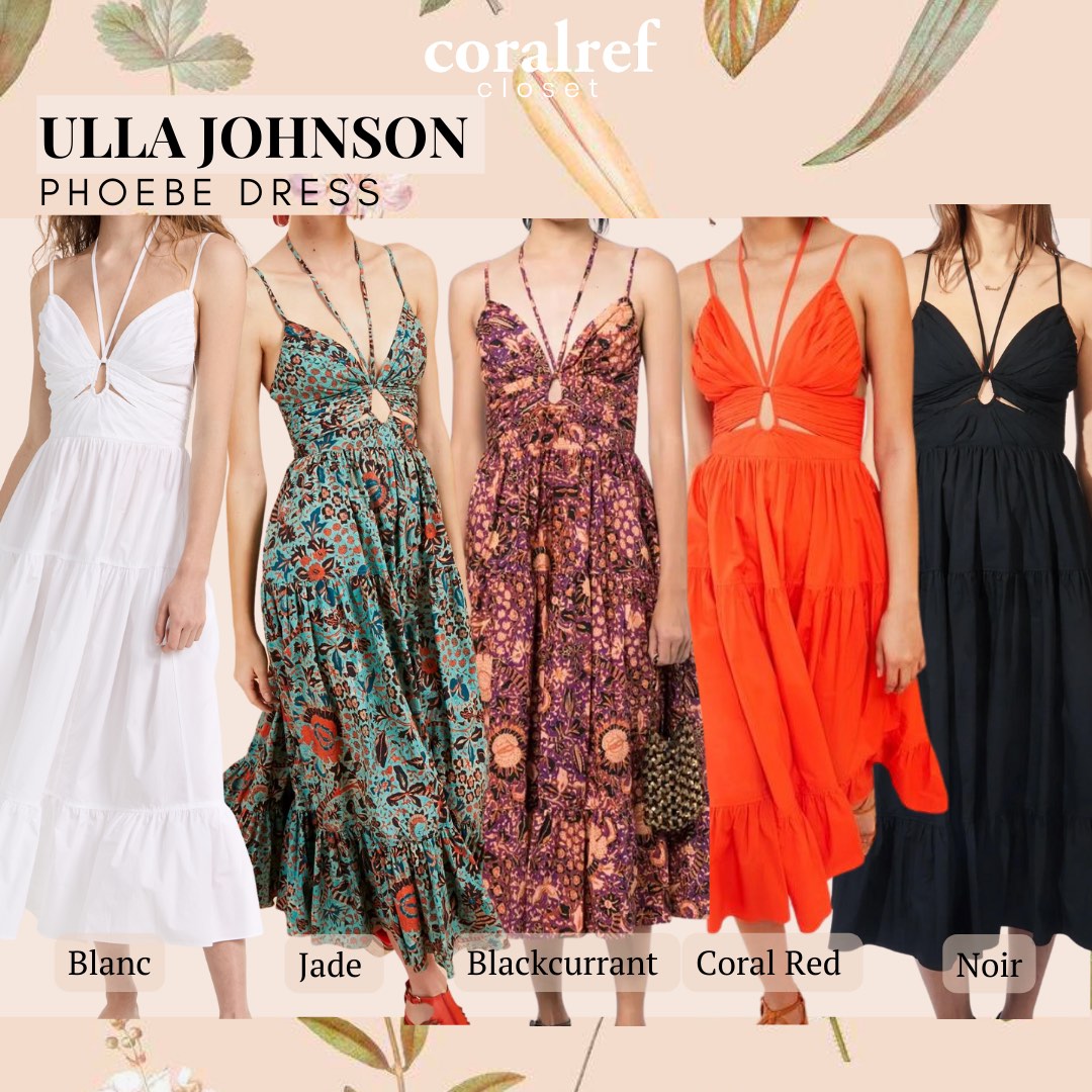 Ulla Johnson Phoebe Midi Maxi Halter Dress in Blanc White, Jade Green ...