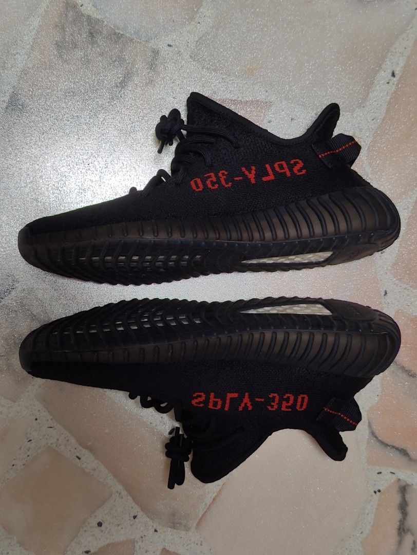 [US8.5] adidas Yeezy 350 v2 Bred, Men's Fashion, Footwear, Sneakers on Carousell