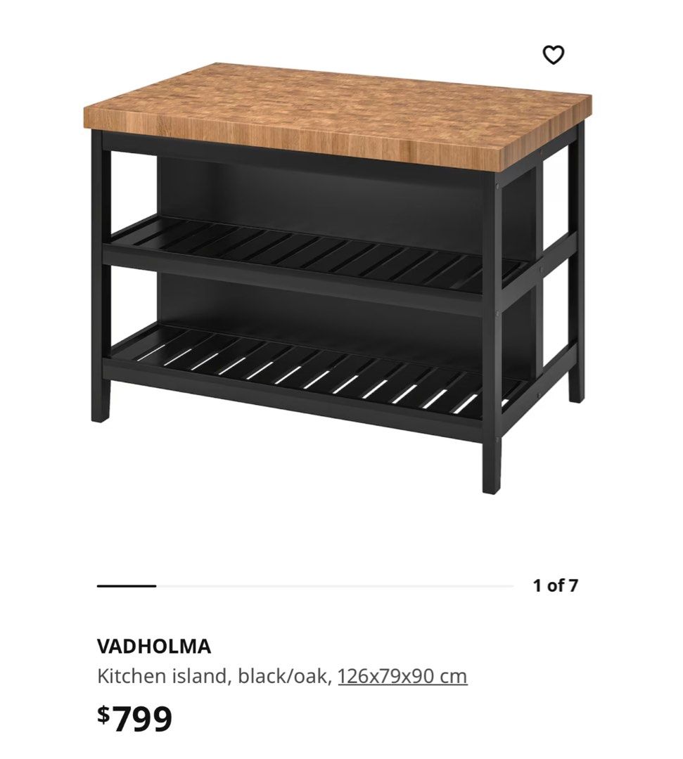 VADHOLMA Kitchen Island , Furniture & Home Living, Furniture, Tables ...