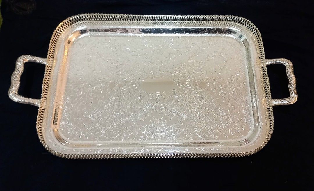 Vintage Mayell Ep on Steel Made in England Silver Plated Steel Tray, Furniture & Home Living ...