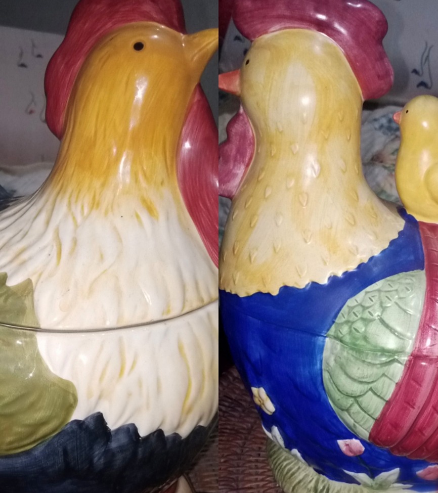 Vintage Susan Winget Rooster and Hen Pair. JC Penney Home collection ...