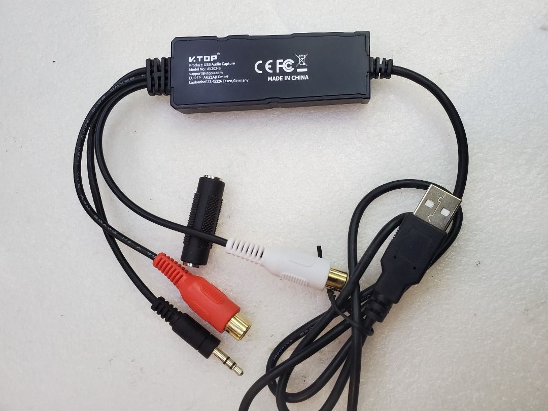 VTOP AV202-B USB2.0 Audio Capture / Grabber Card Device, Audio, Other Audio Equipment on Carousell