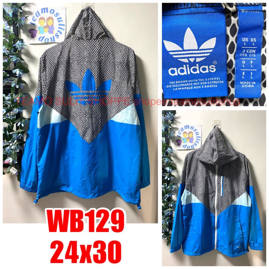 Wb129 ADIDAS BIG LOGO TREFOIL WINDBREAKER JACKET, Men's Fashion, Coats, Jackets and Outerwear on ...