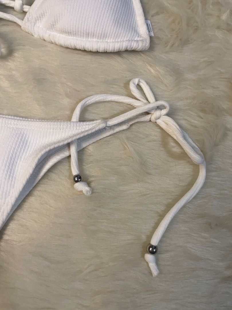 White Two Piece Swimsuit, Women's Fashion, Swimwear, Bikinis ...