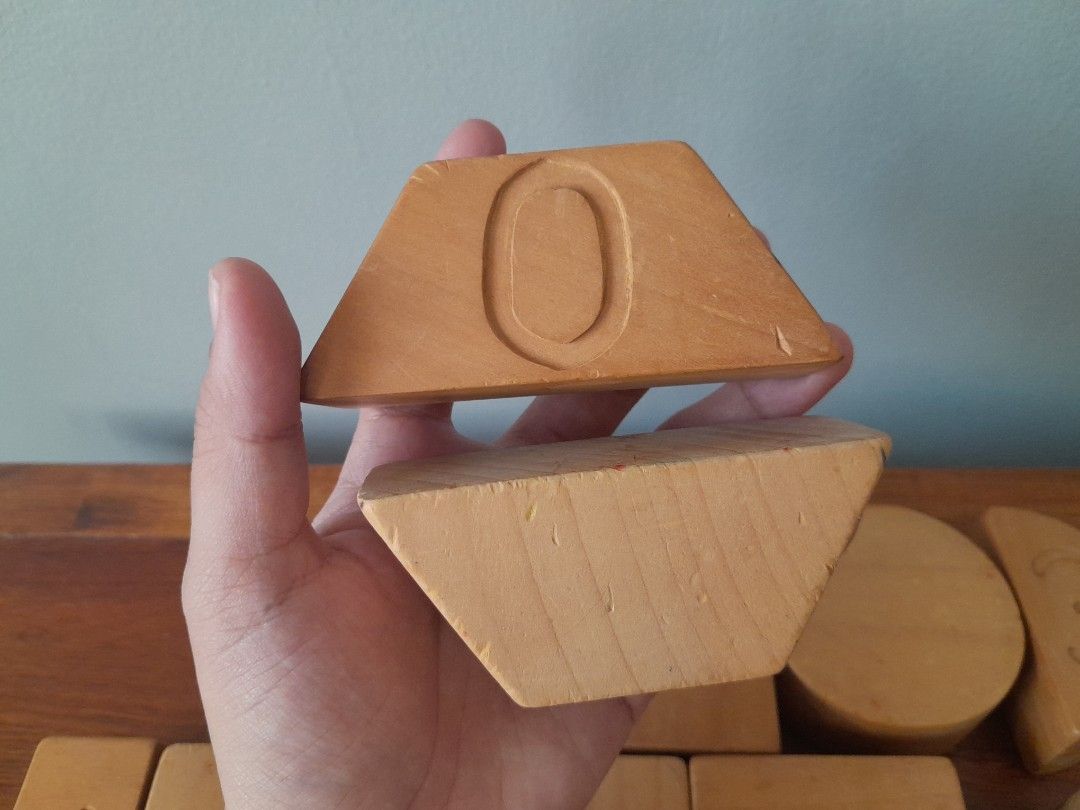 Wooden Number Building Blocks, Hobbies & Toys, Toys & Games on Carousell