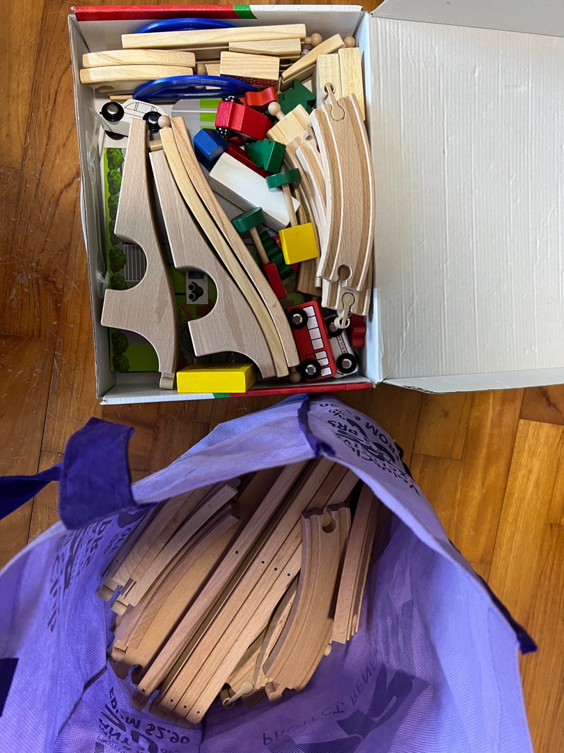 Wooden tracks & vehicles, Hobbies & Toys, Toys & Games on Carousell