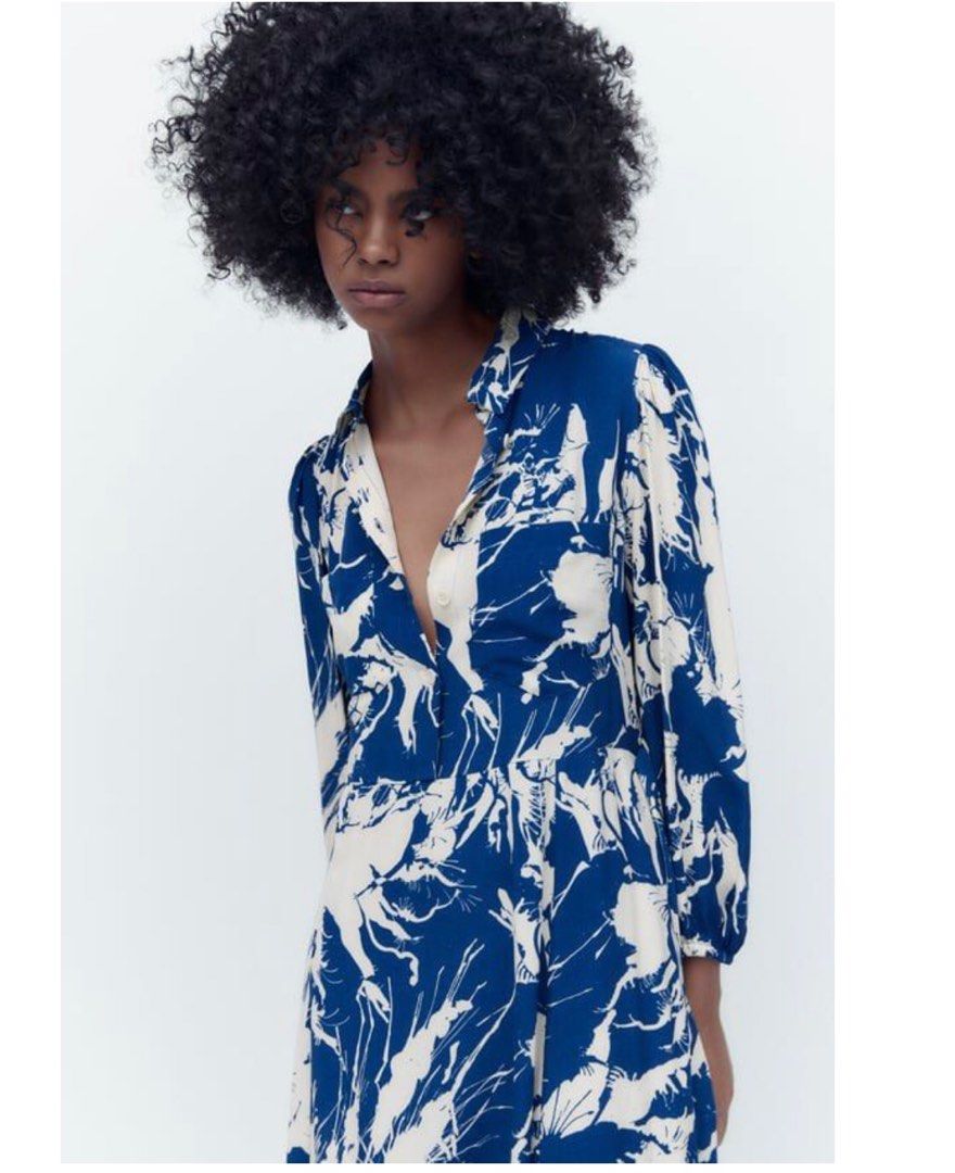 Zara floral print maxi dress, Fesyen Wanita, Pakaian Wanita, Gaun & Rok ...