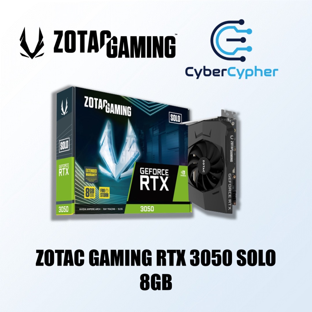 ZOTAC GAMING RTX 3050 SOLO 8GB GRAPHICS CARD, Computers & Tech, Parts & Accessories, Computer ...