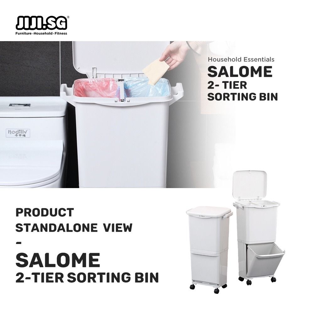 2 Tier Sorting Bin Waste Bin, Furniture & Home Living, Cleaning ...