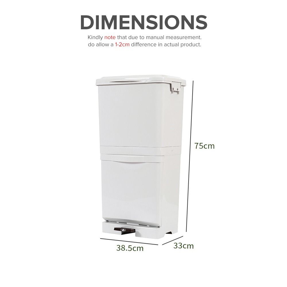 2 Tier Sorting Bin Waste Bin, Furniture & Home Living, Cleaning ...