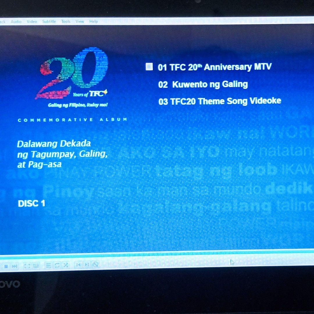 3 DVD + 1 CD & NOTEBOOK SET: 20 YEARS OF TFC COMMEMORATIVE ALBUM (VARIOUS KAPAMILYA OPM ARTISTS ...