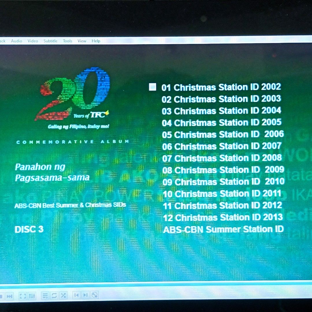 3 DVD + 1 CD & NOTEBOOK SET: 20 YEARS OF TFC COMMEMORATIVE ALBUM (VARIOUS KAPAMILYA OPM ARTISTS ...