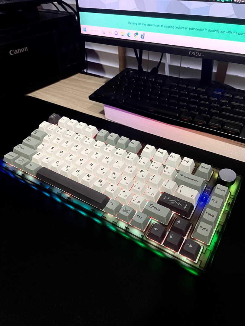 75% custom mechanical keyboard (Fog keycaps), Computers & Tech, Parts & Accessories, Computer ...