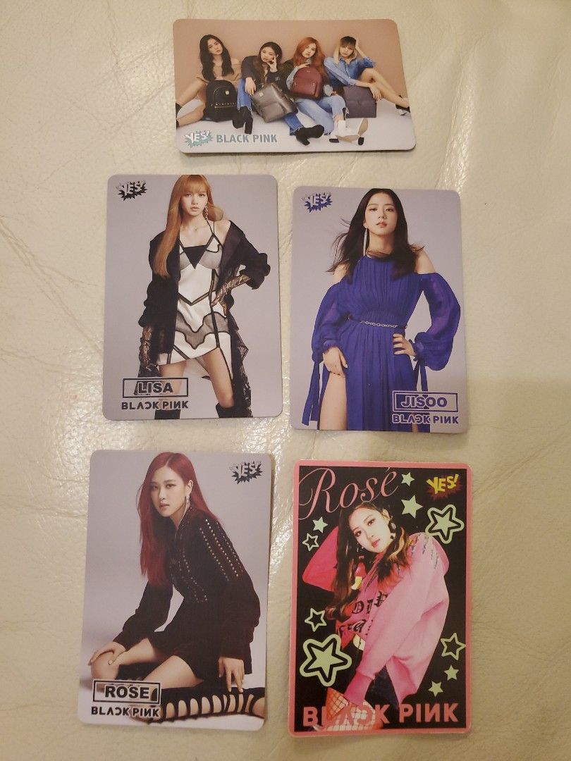 韓星 絕版 Yes Card yescard yes卡 女團 韓團 blackpink lisa jisoo rose, 興趣及遊戲, 收藏品 ...