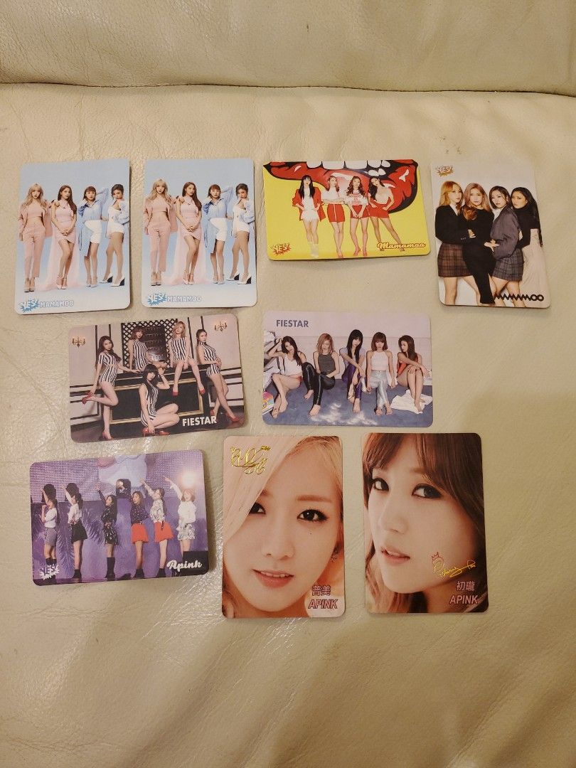 韓星 絕版 Yes Card yescard yes卡 女團 韓團 mamamoo fiestar apink 普美 初瓏, 興趣及遊戲, 收藏品及紀念品, 韓流 - Carousell
