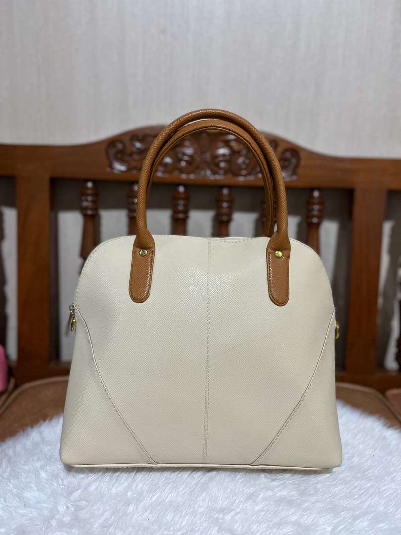 Alma Style Cream Bag - Marikina Bags on Carousell