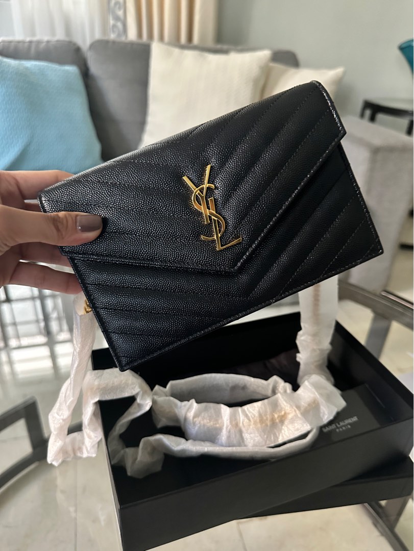 Authentic YSL Wallet On Chain (Small) on Carousell
