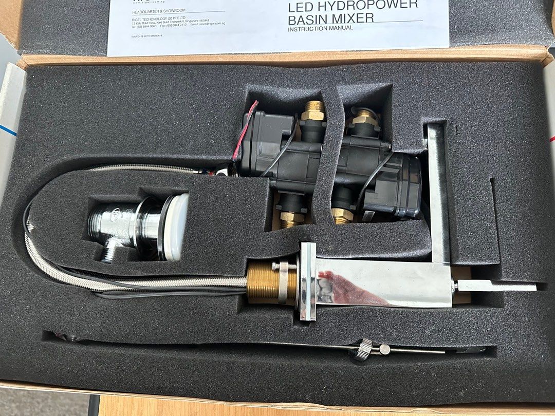 Bathroom Rigel LED HydroPower basin mixer, Furniture & Home Living ...