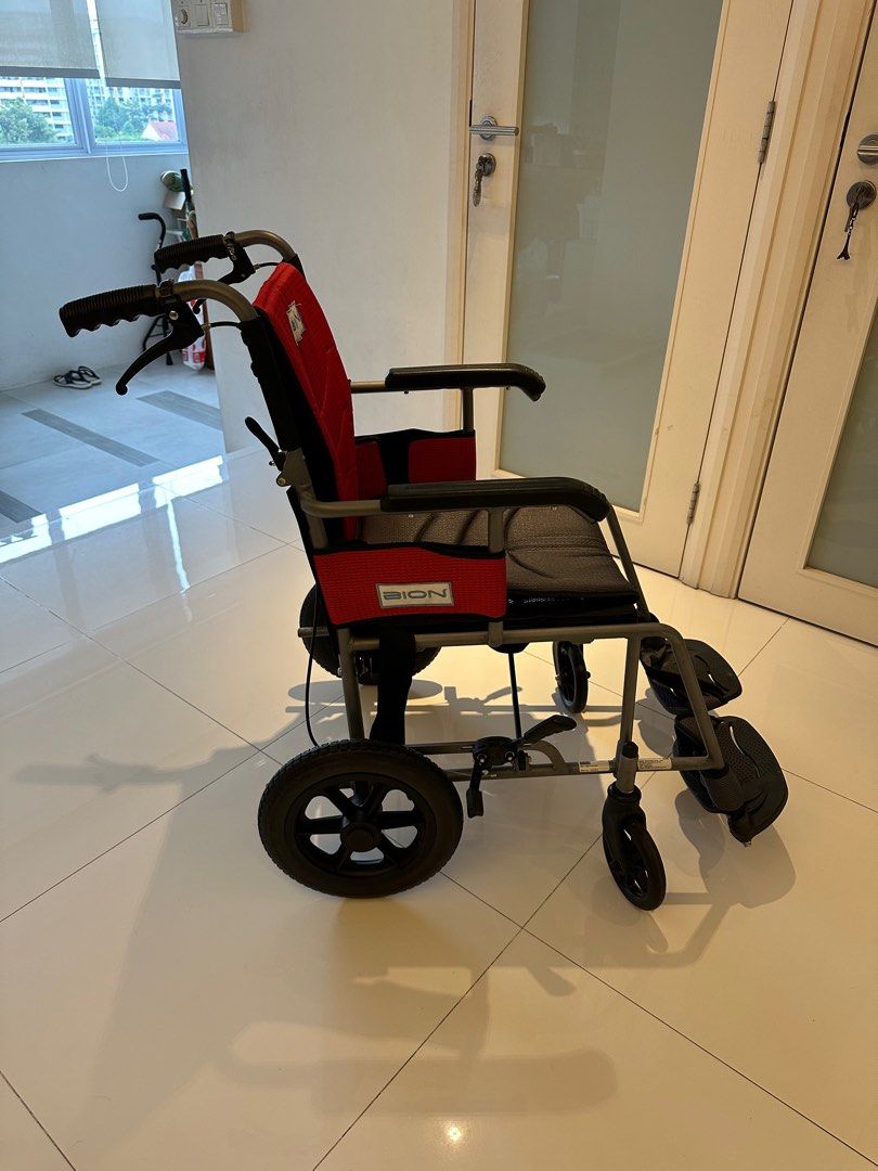 Bion iLight red wheelchair / pushchair, Health & Nutrition, Assistive ...