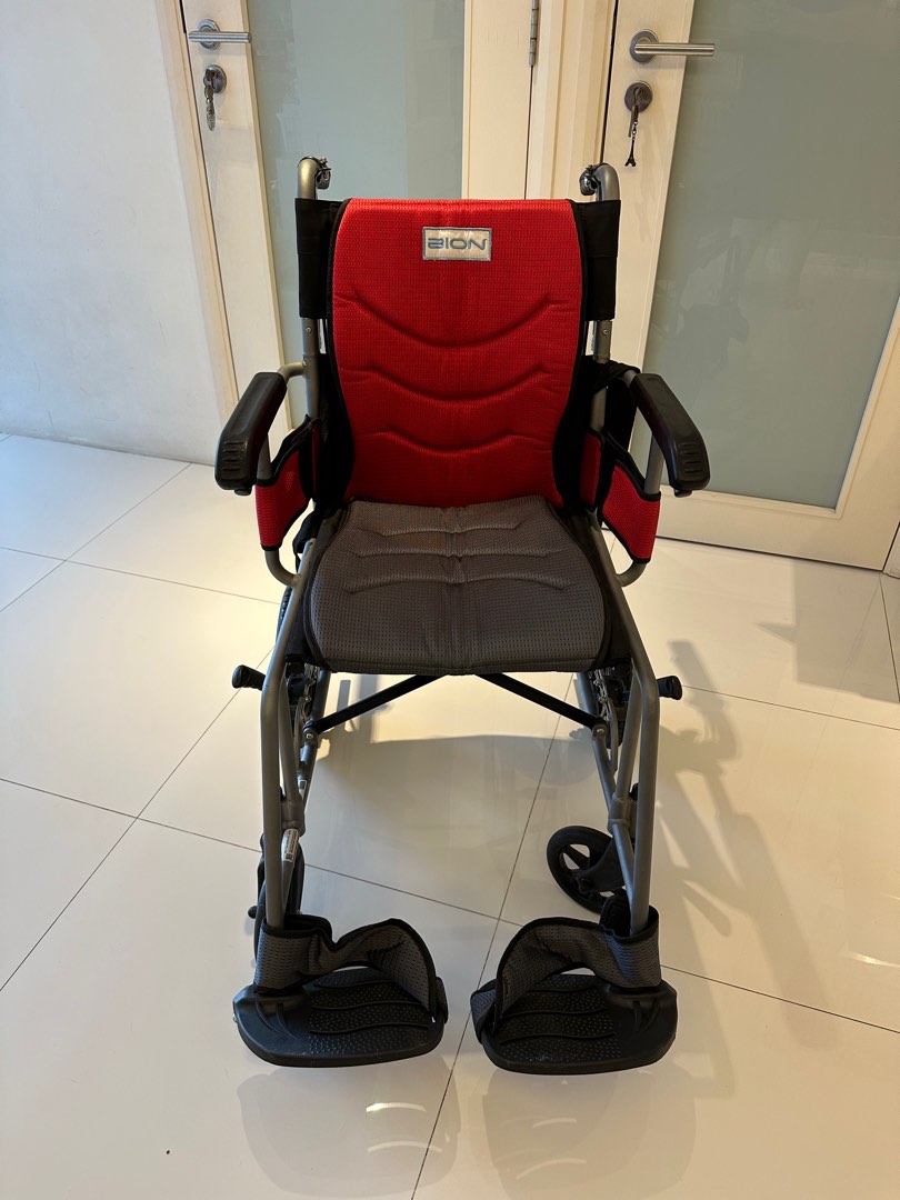 Bion iLight red wheelchair / pushchair, Health & Nutrition, Assistive ...