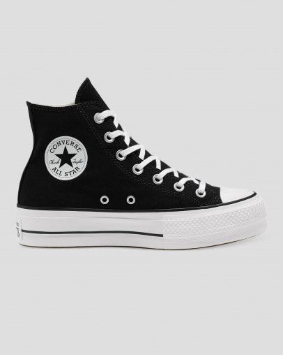 black converse platform high cut, Women's Fashion, Footwear, Sneakers ...