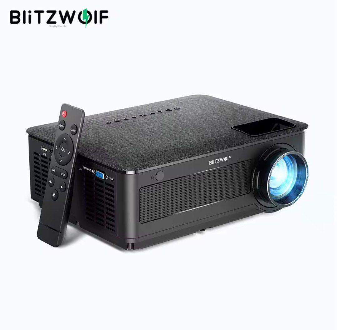 BlitzWolf BW-VP10 LCD Full HD Projector 1920x1080P 6500 Lumens, TV ...