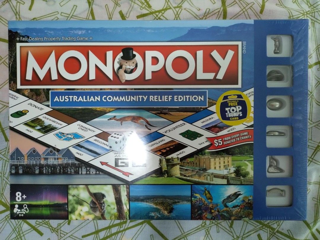 Brand New Monopoly Australian Community Relief Edition, Hobbies & Toys ...