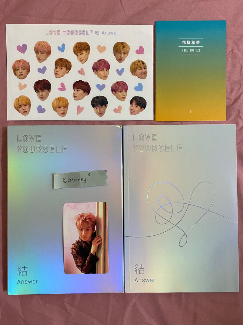 BTS - LOVE YOURSELF: ANSWER E VERSION W/ JUNGKOOK PHOTOCARD, Hobbies ...